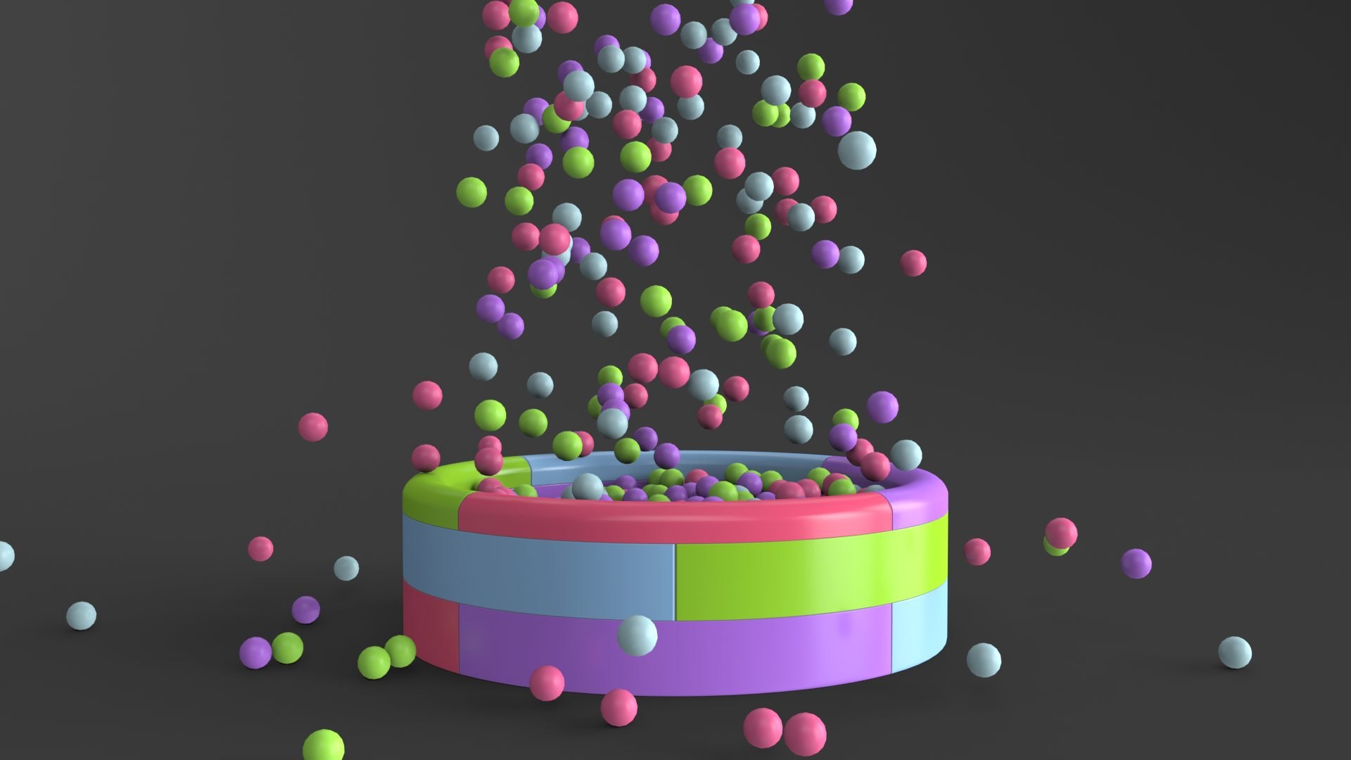 3D model balls falling pool - TurboSquid 1492511