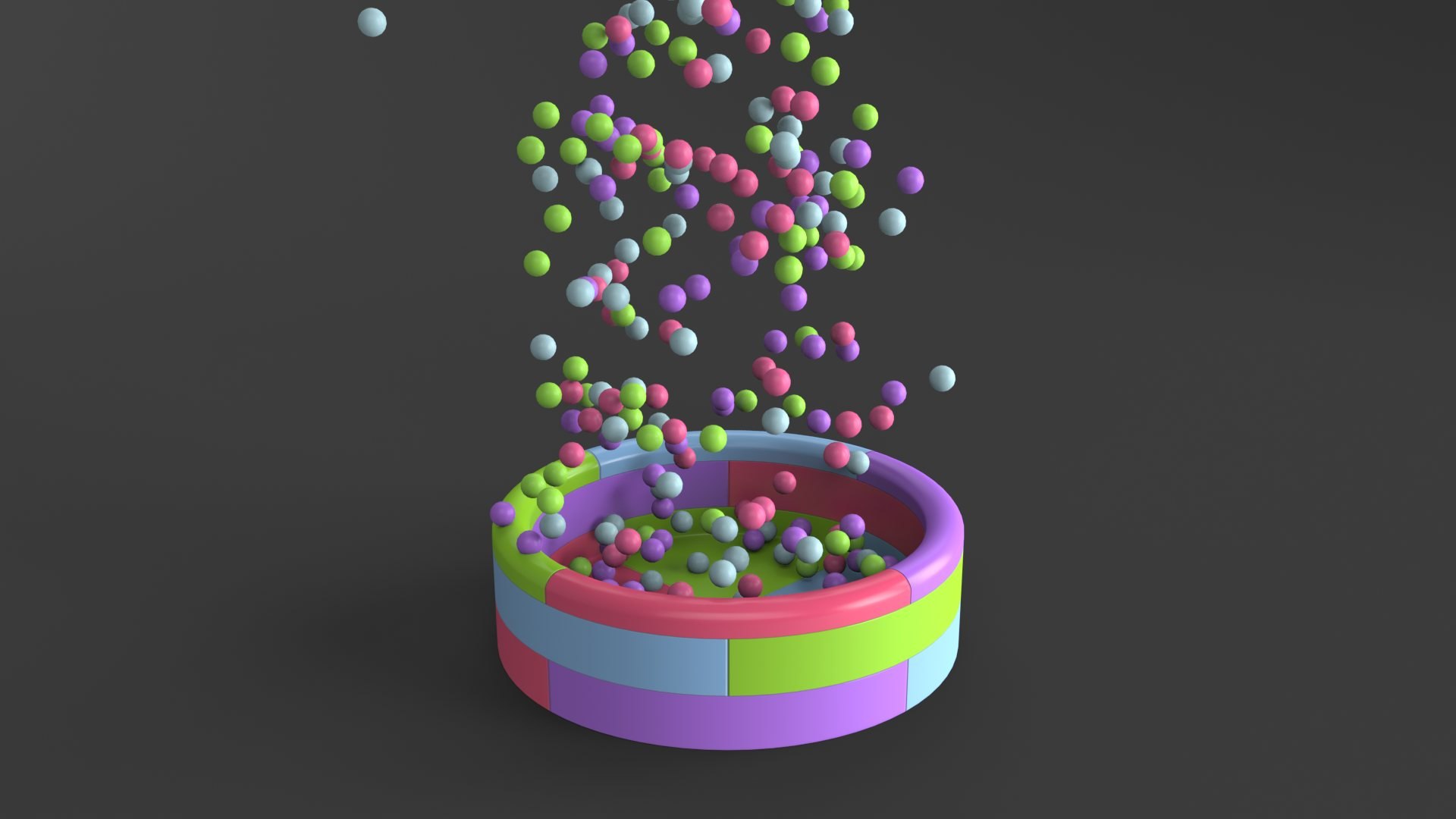3D model balls falling pool - TurboSquid 1492511