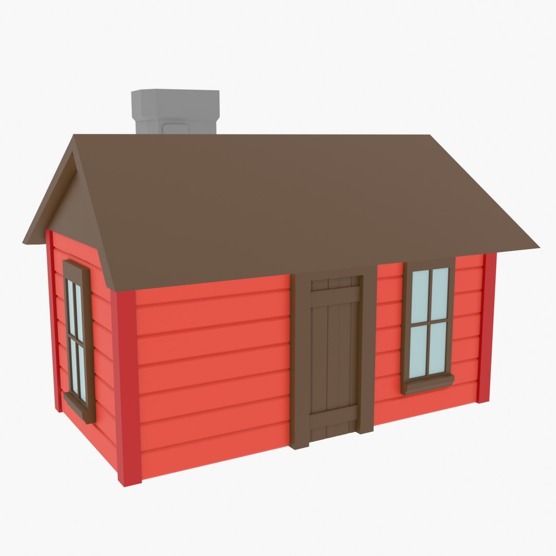 3D Low Poly Cabin - TurboSquid 2077197