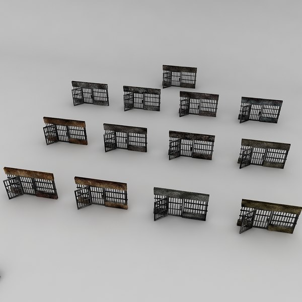 3d model prison door
