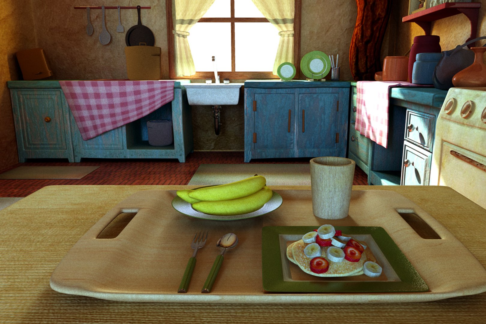 Interior Tree House Cartoon Obj