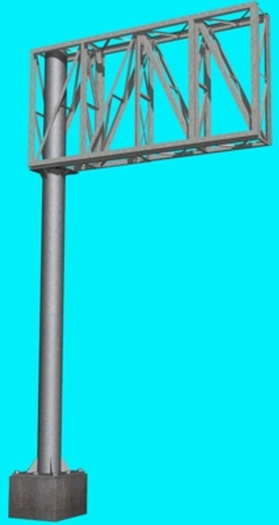 3d Model Of Overhead Sign