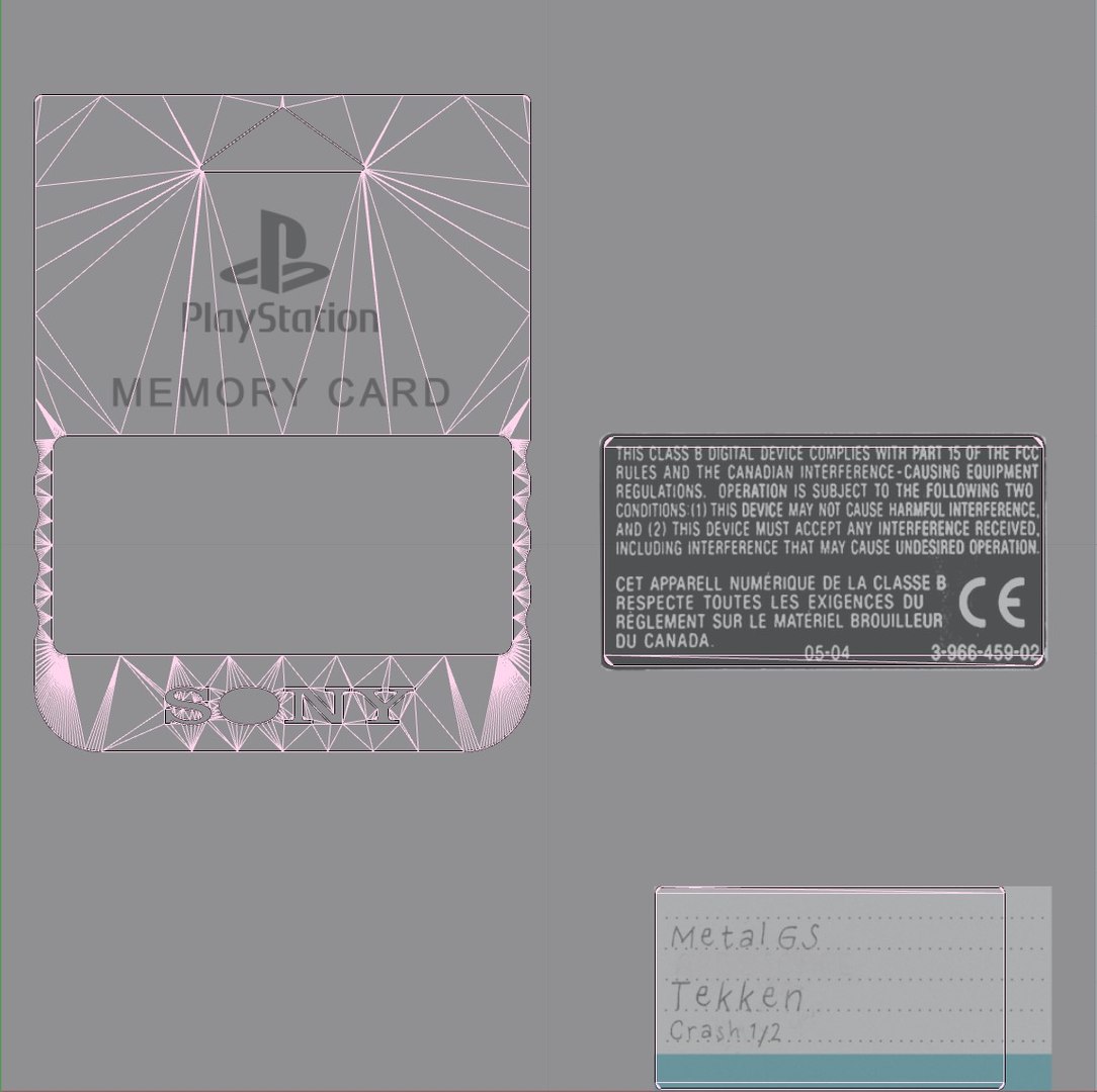 3D PSX Memory Card Model - TurboSquid 2416822