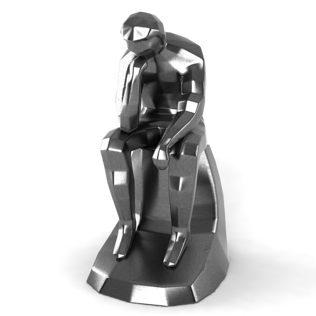 3d Thinking Man Sculpture