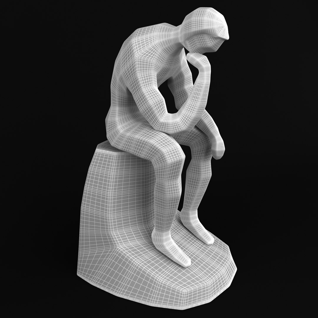 3d Thinking Man Sculpture