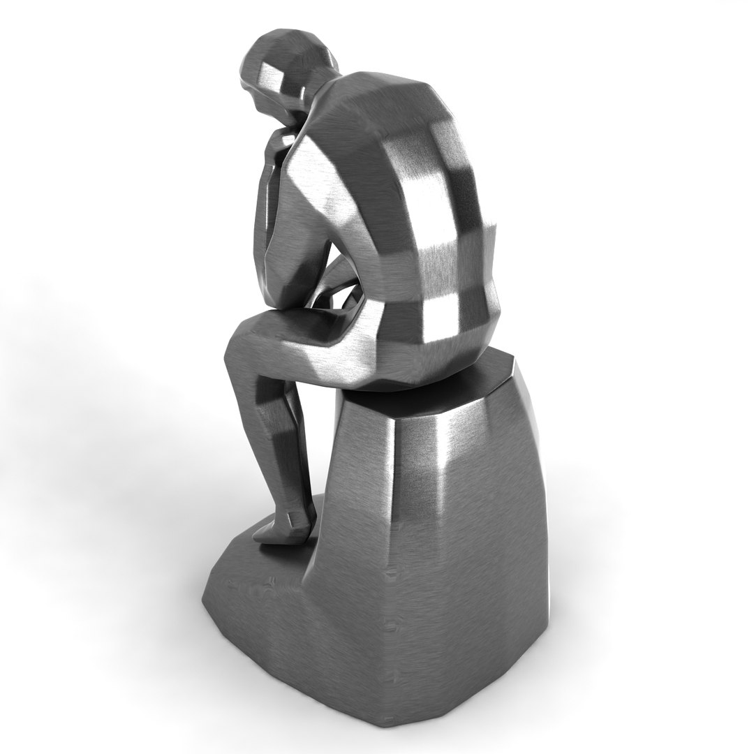 3d Thinking Man Sculpture