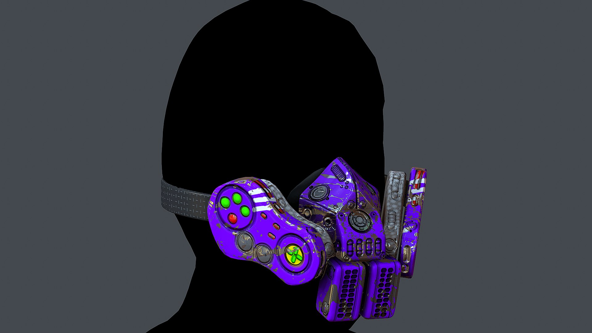 3D 3D Gas Mask Respirator Scifi Futuristic Model - TurboSquid 1932356