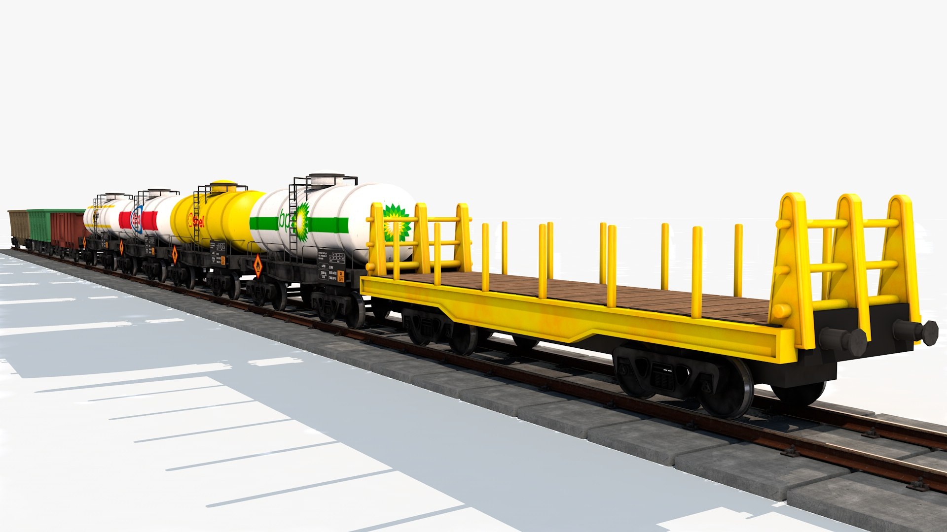 3D Model Freight Wagons - TurboSquid 2418135