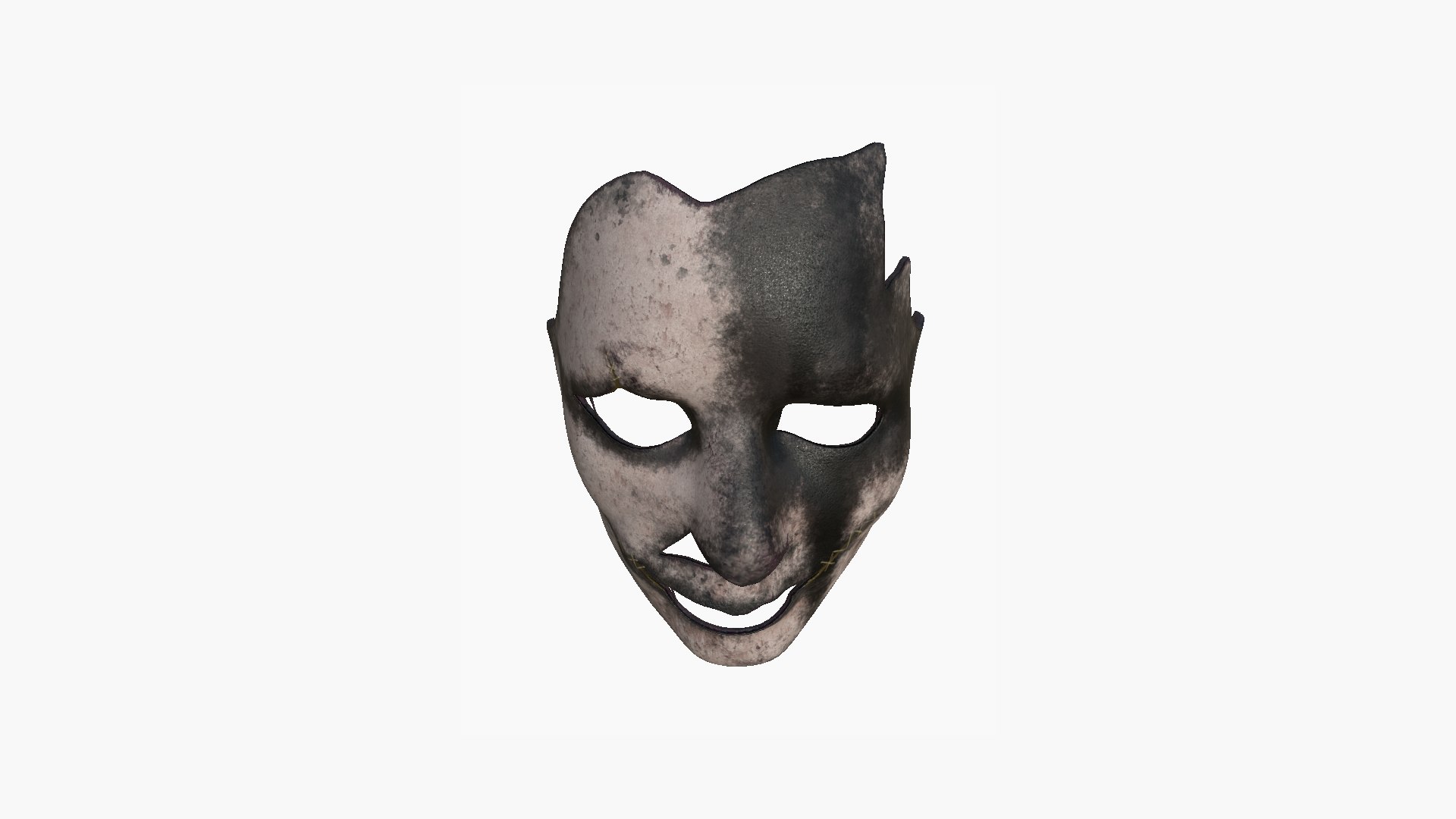 3D Human Skin Terror Mask A10 White Black - Character Costume ...