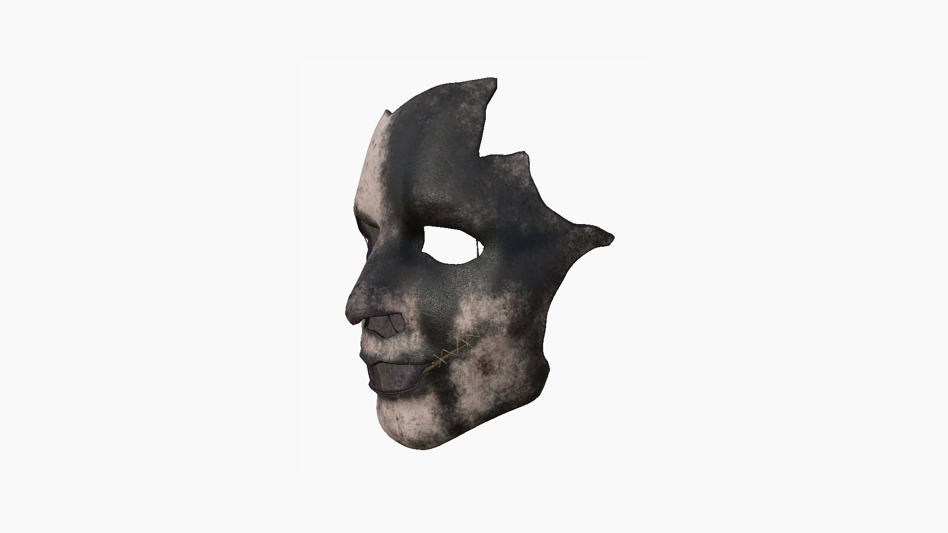 3D Human Skin Terror Mask A10 White Black - Character Costume ...