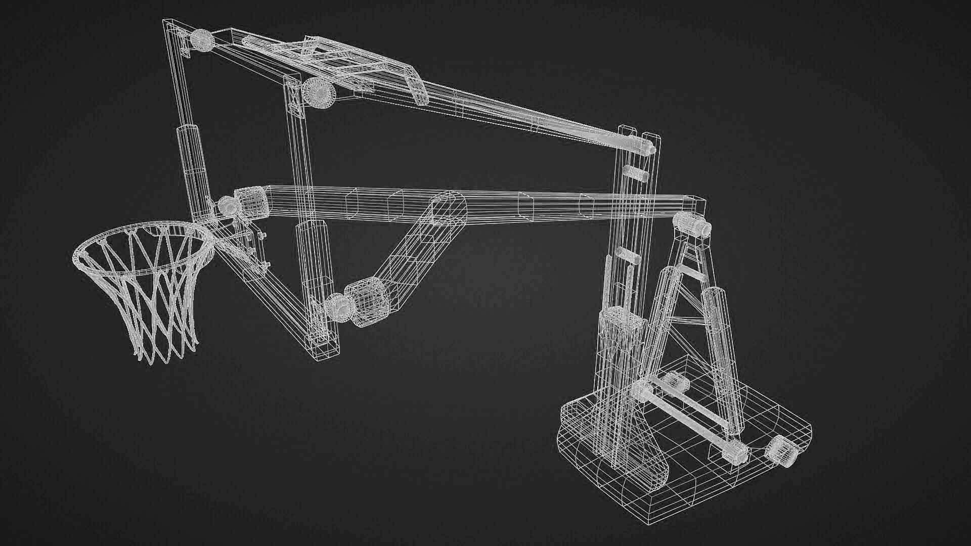 3d Model Institutional Style Basketball Standard