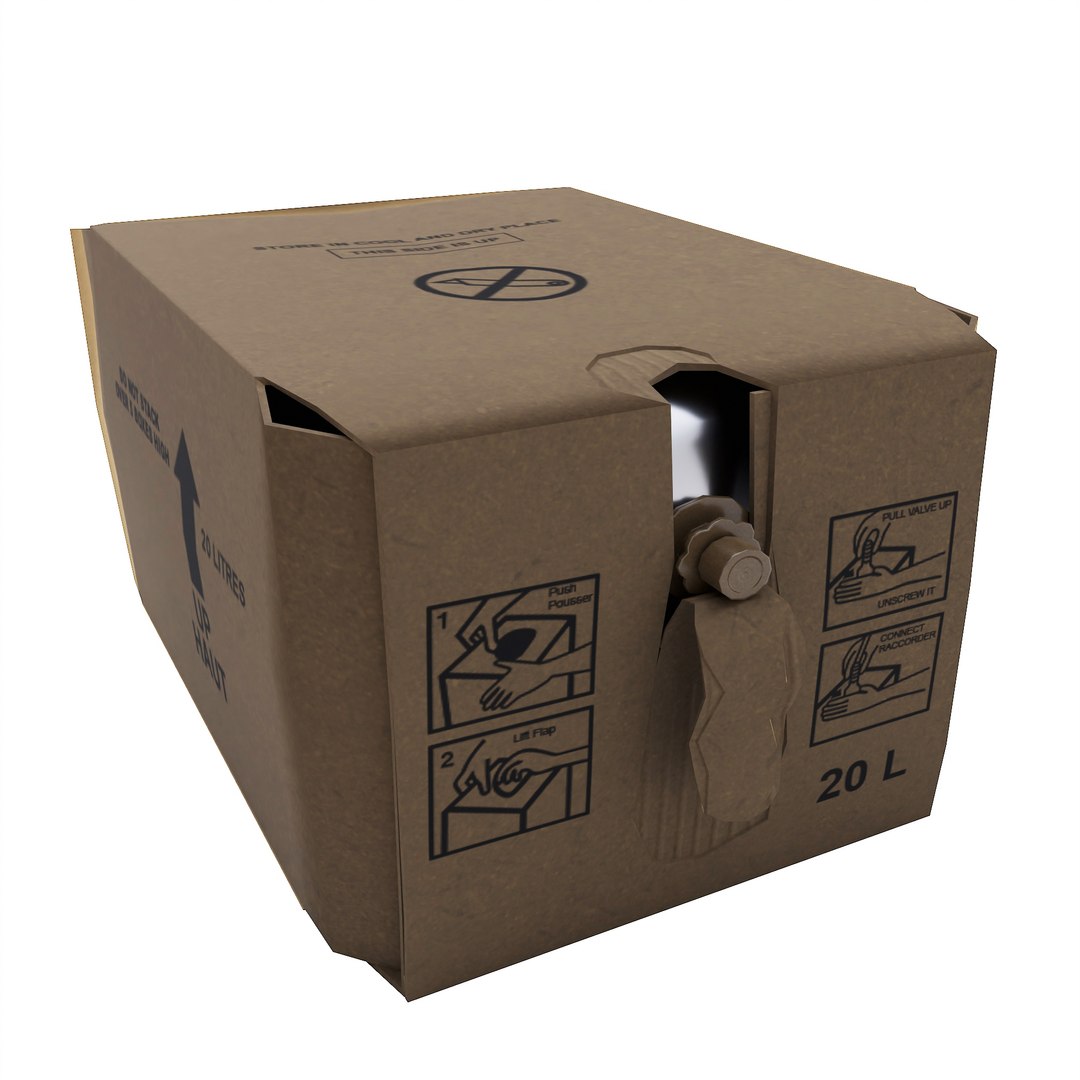 3D Cardboard Syrup Box 3d Model - TurboSquid 2413816