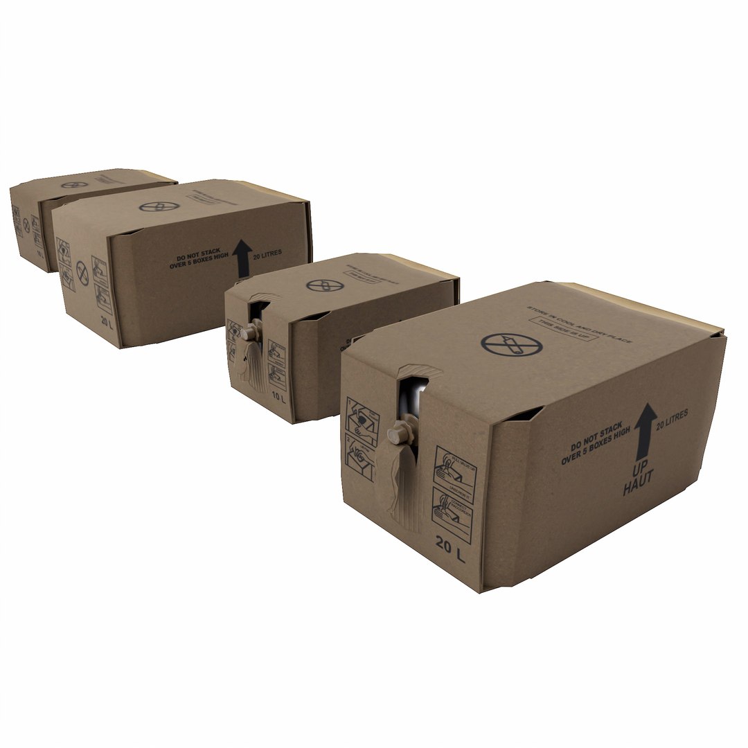 3D Cardboard Syrup Box 3d Model - TurboSquid 2413816