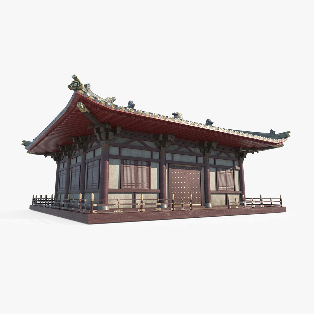 Partial Hall Of Ancient Asian Architecture 3D Model - TurboSquid 2055759