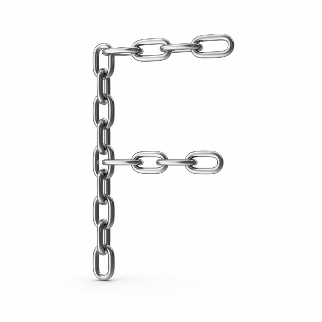 3D Chain Letter F Model - TurboSquid 2023077