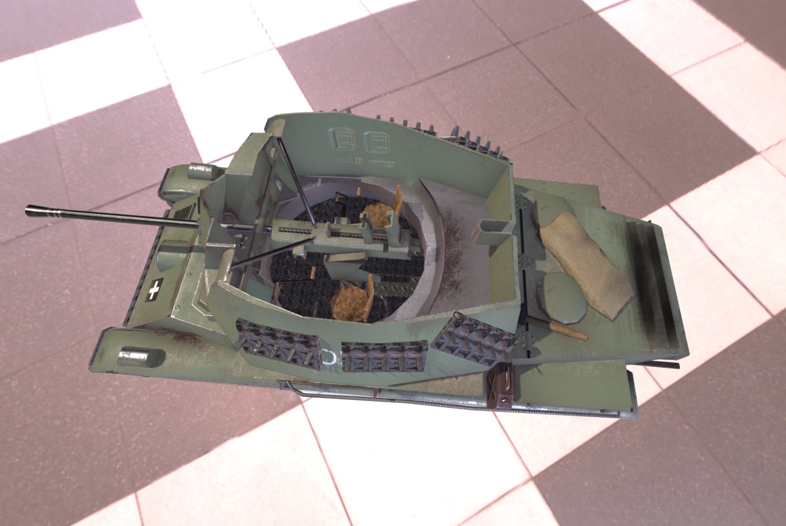 3d Obj Ww2 Tank Nimrod