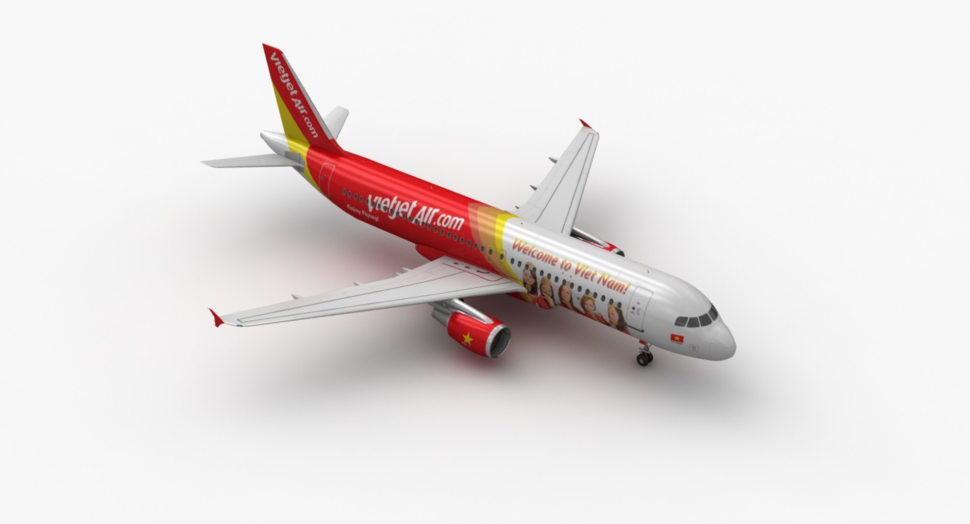 3d Airbus A320 Vietjet Air Model