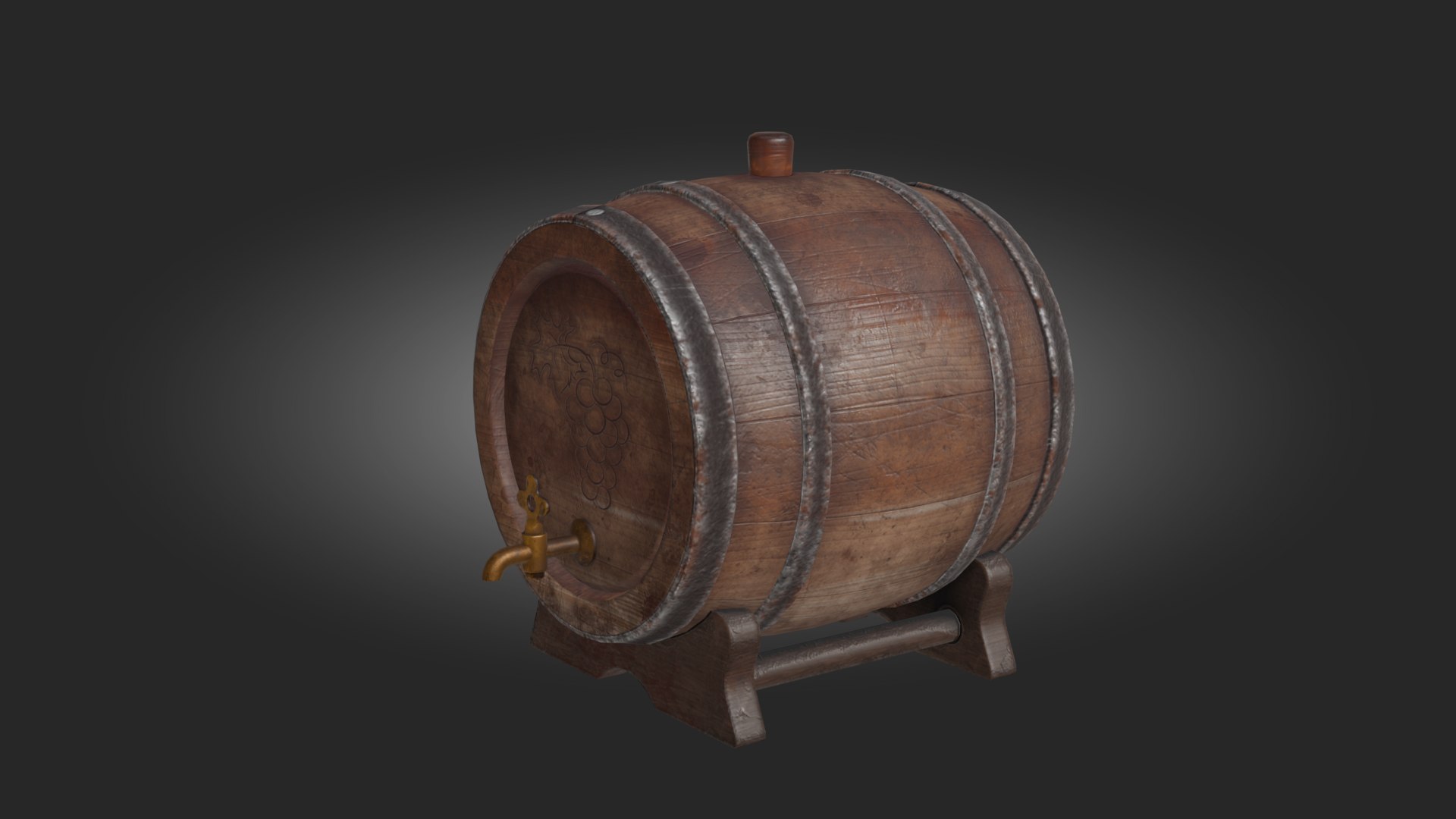 3D Model Wine Barell High Texture Quality 3D Model - TurboSquid 2313091