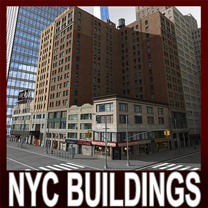 nyc 50 buildings 3d model