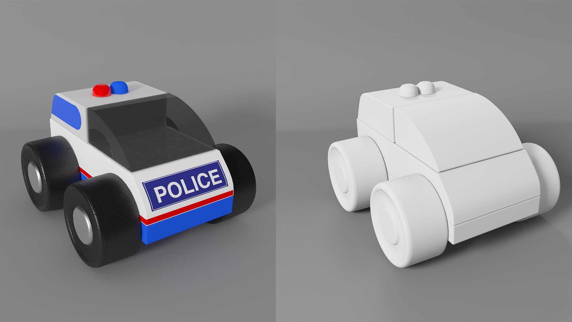 Police Car Toy 3D Model - TurboSquid 1948225