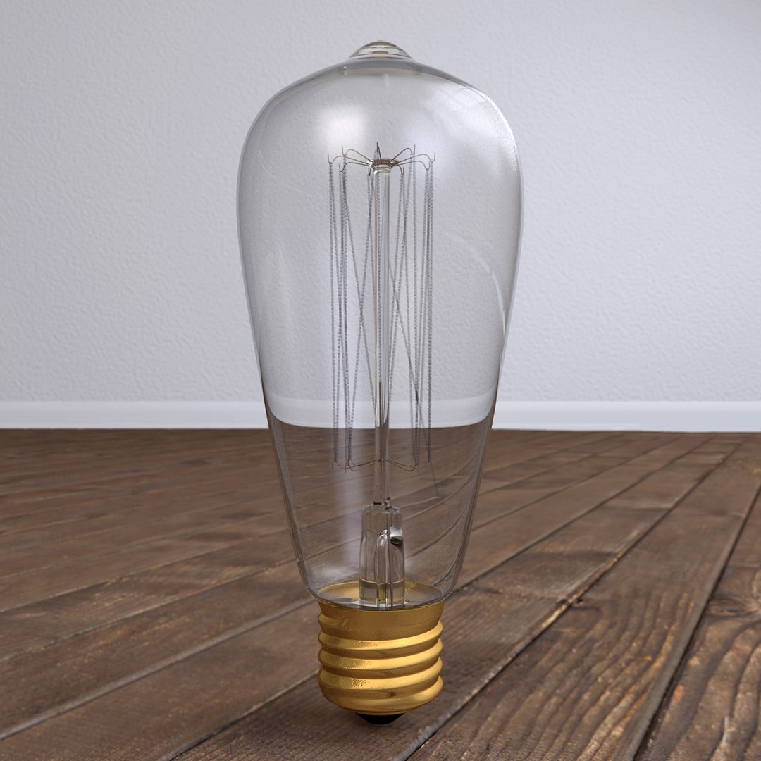 3D Edison Lightbulb Model - TurboSquid 1181662