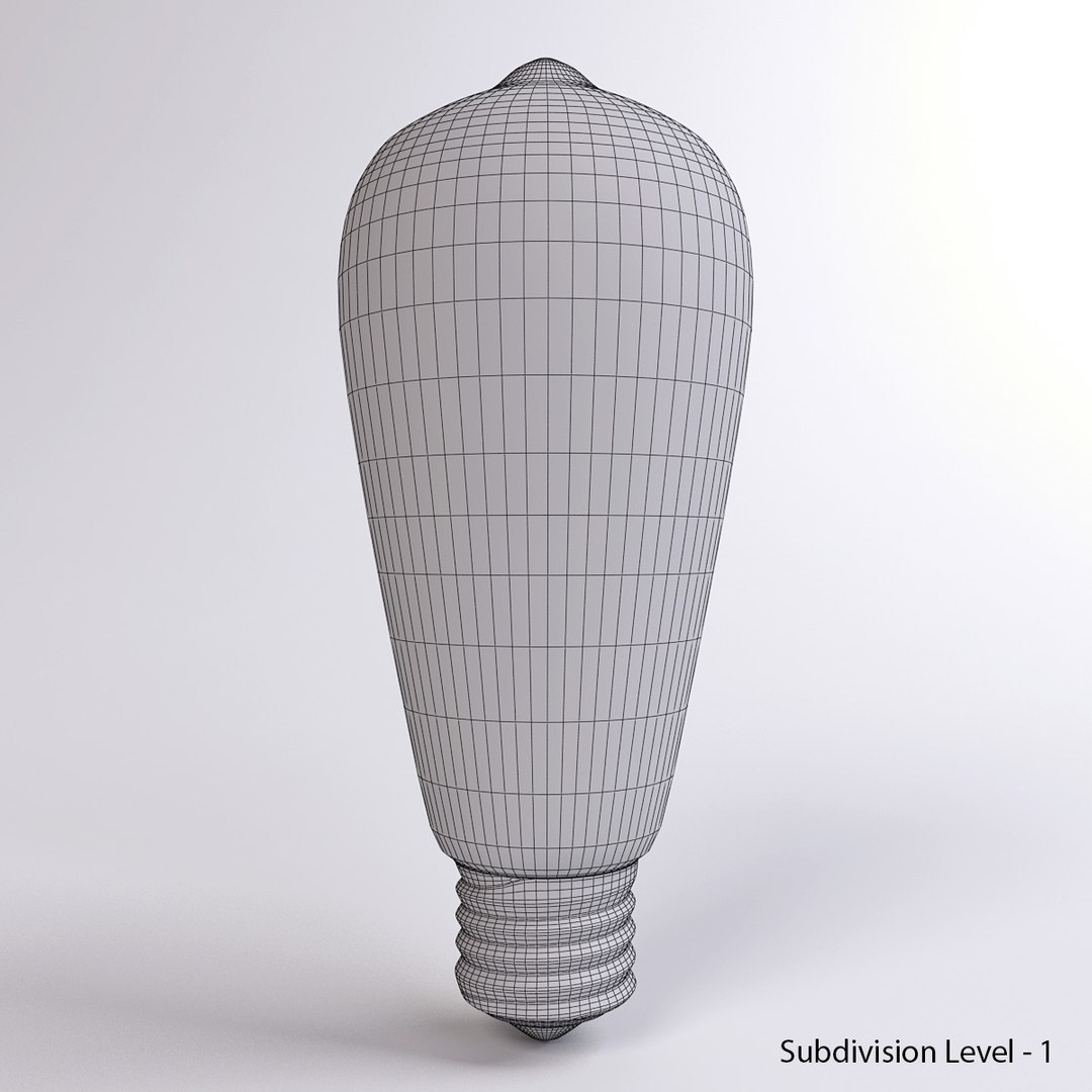 3D Edison Lightbulb Model - TurboSquid 1181662