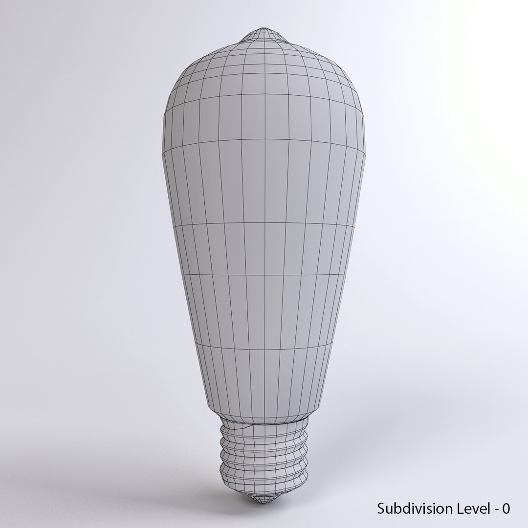 3D Edison Lightbulb Model - TurboSquid 1181662