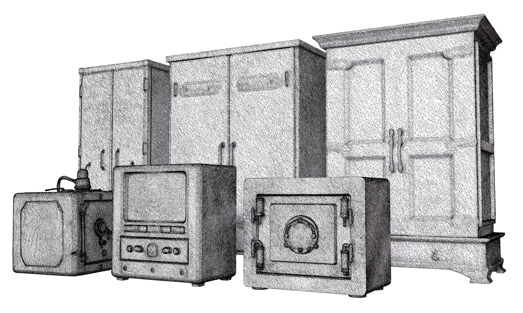 3D Model Factory Wardrobes And Safes - TurboSquid 2334192