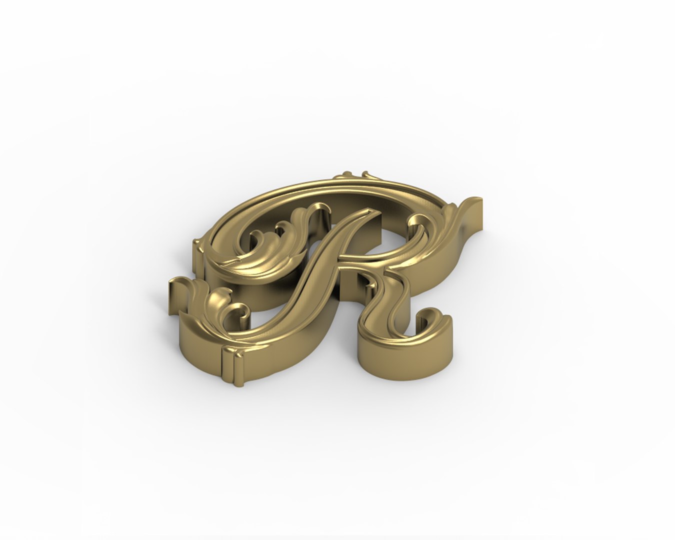 Letter R Floral 3D 3D Model - TurboSquid 2169494