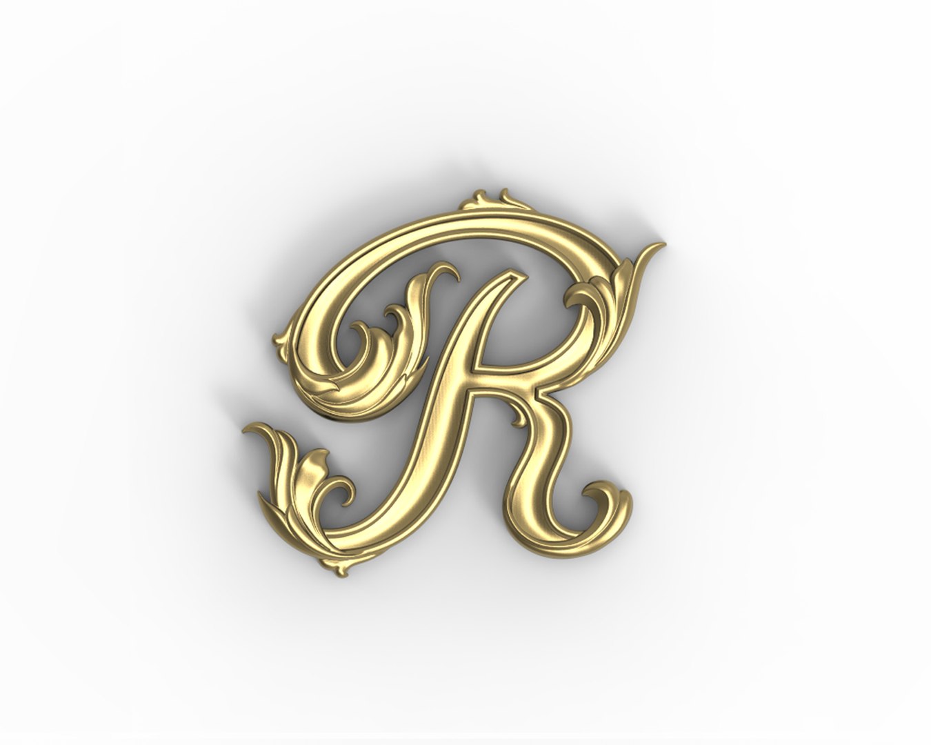Letter R Floral 3D 3D Model - TurboSquid 2169494
