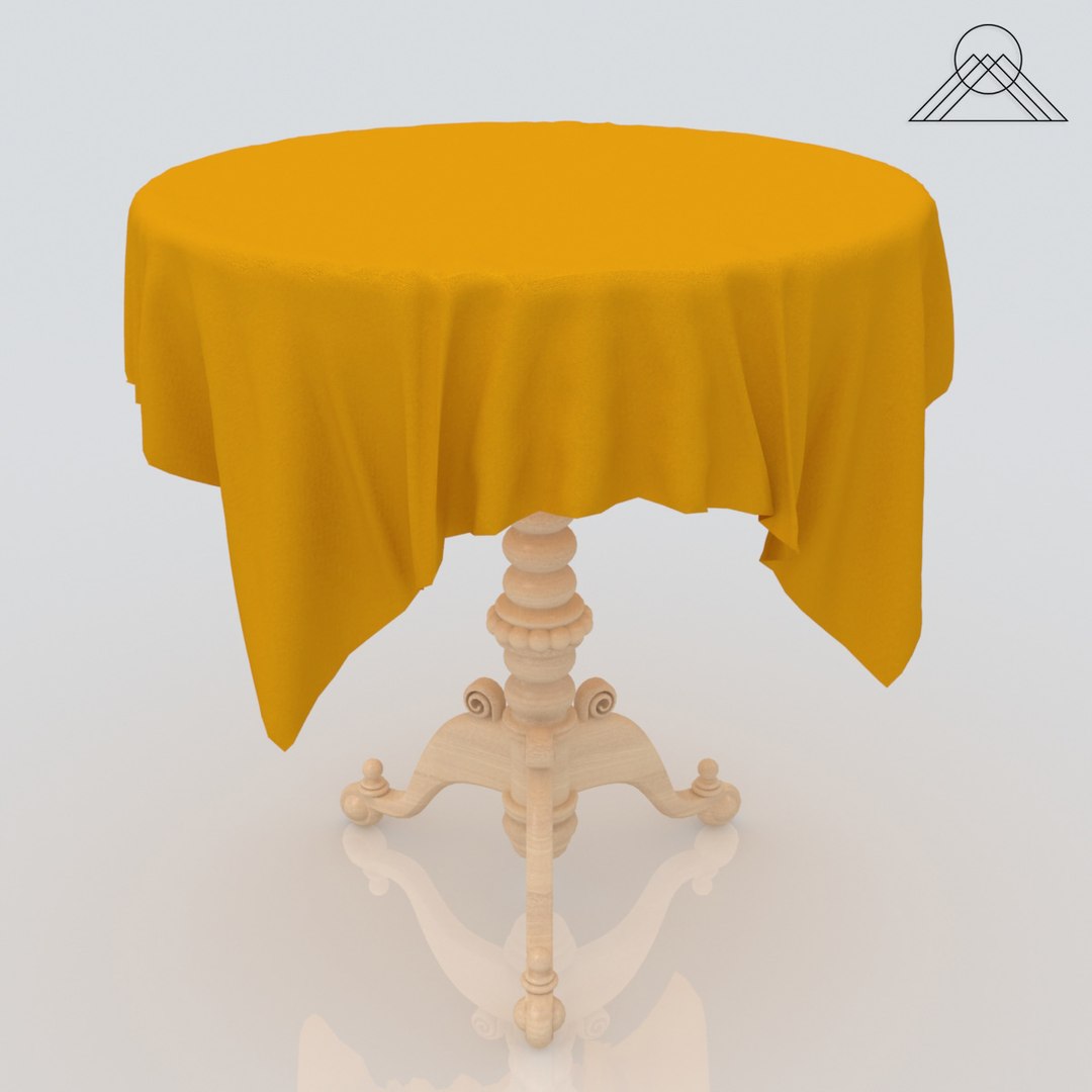 3d model covered table