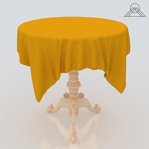 3d table tablecloth cloth model