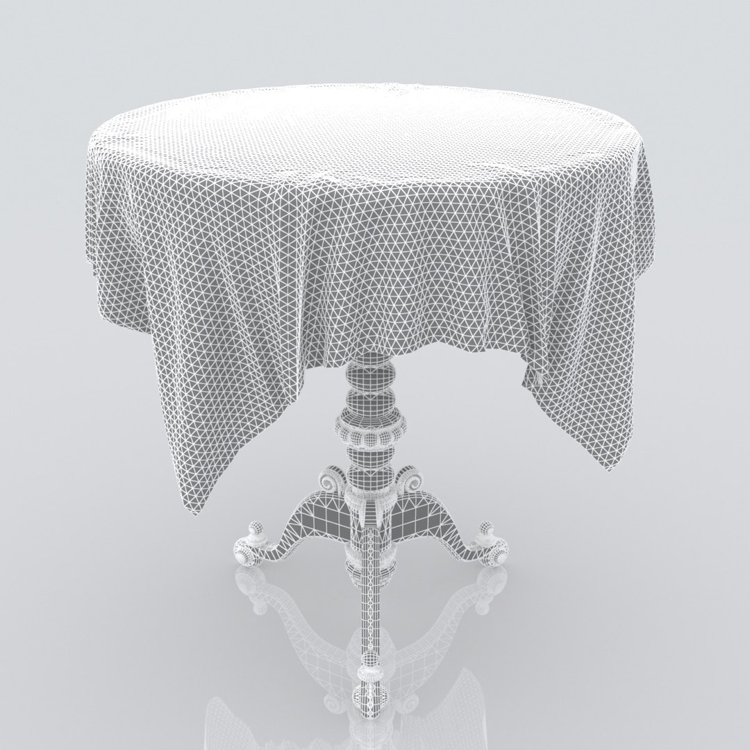 3d model covered table