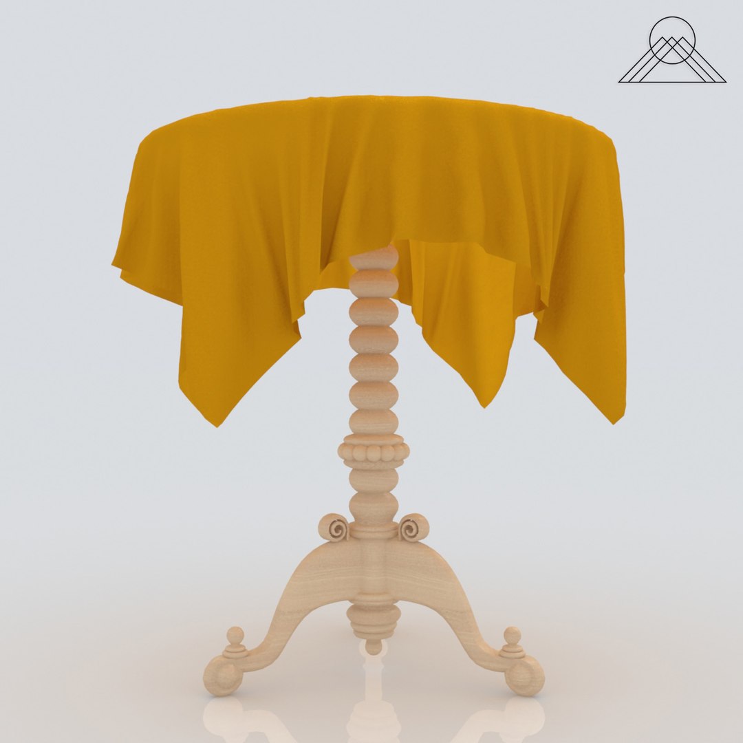 3d model covered table