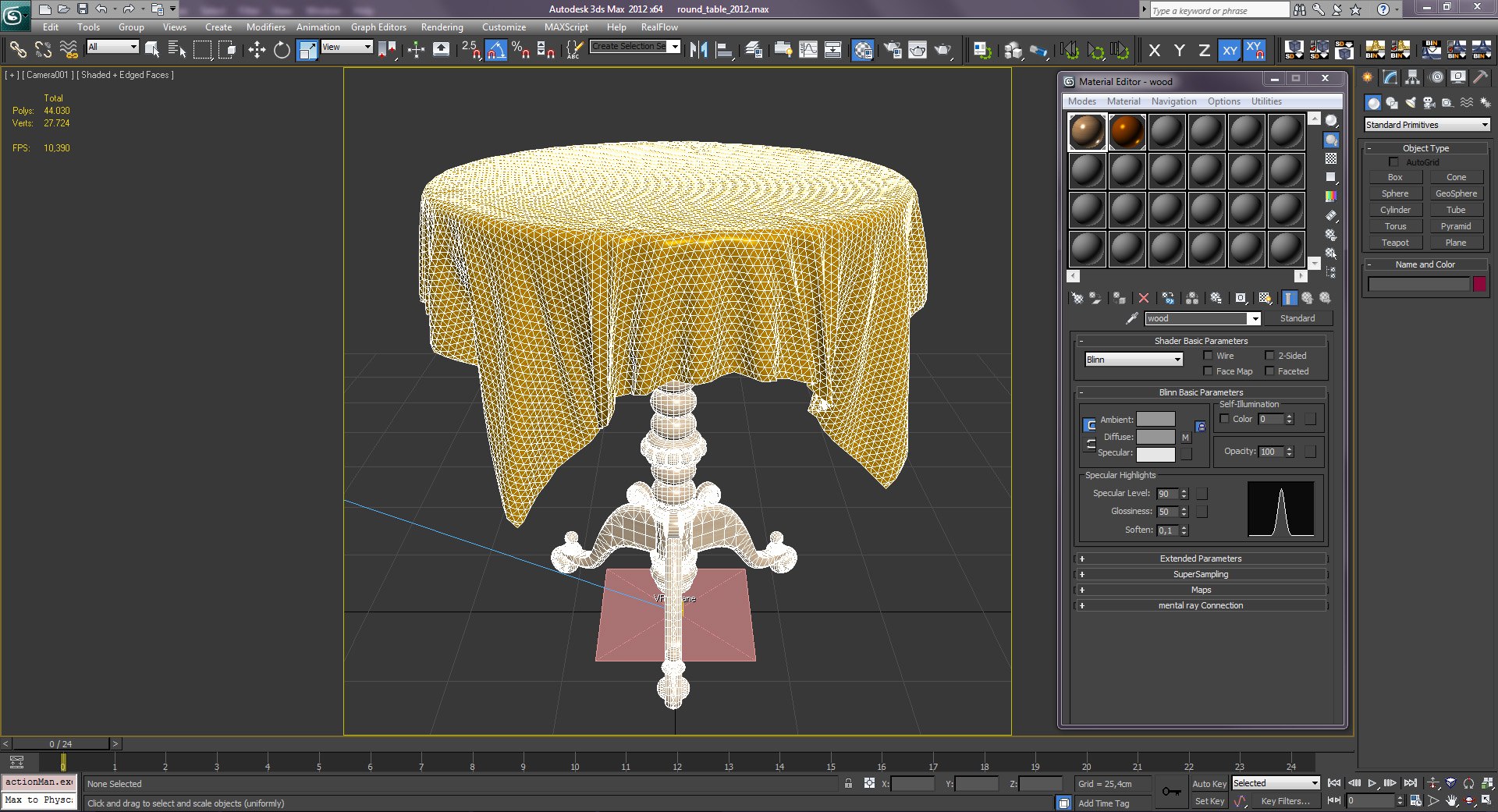 3d model covered table