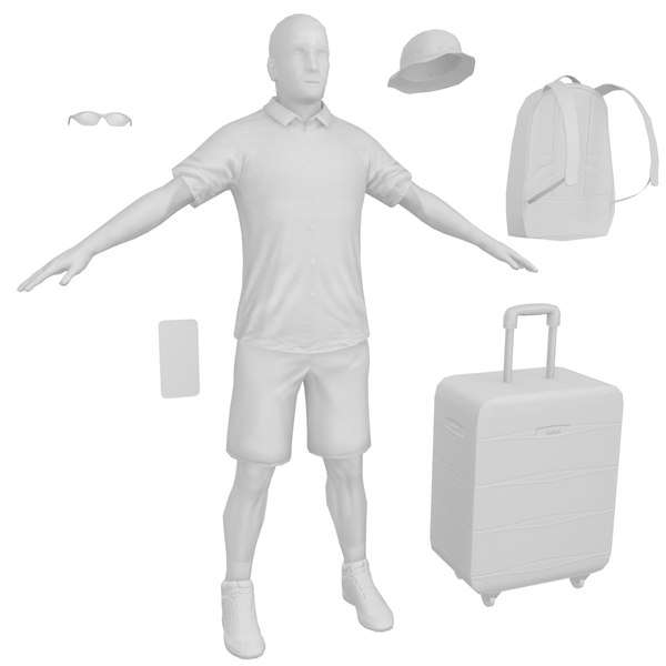 3D pack tourist 3 model - TurboSquid 1295770