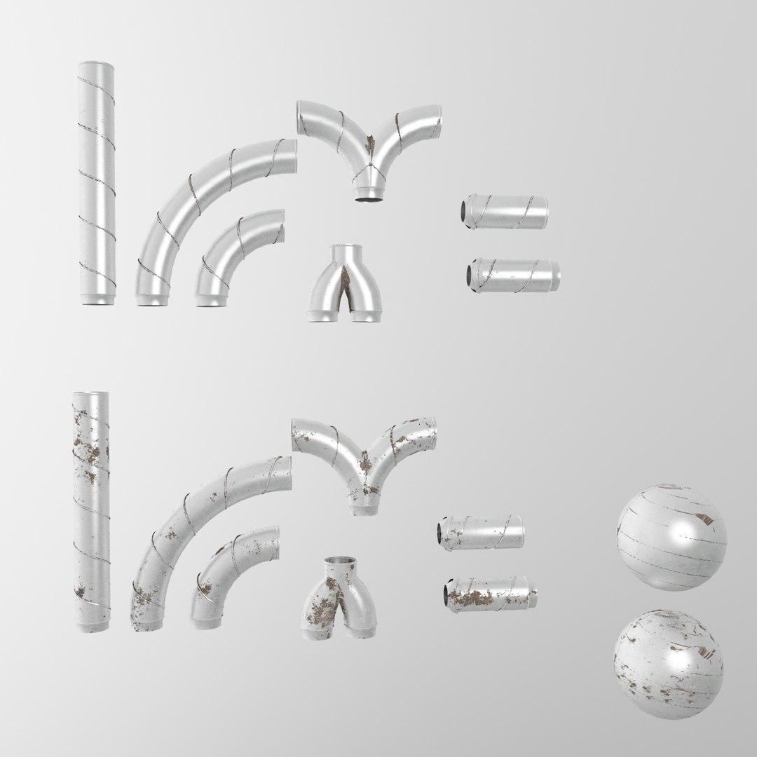 Alu Pipes 3d Model