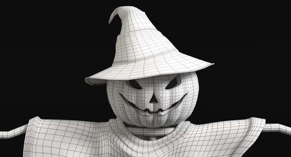 3d halloween jack-o-lantern pumpkins model
