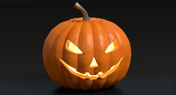 3d halloween jack-o-lantern pumpkins model