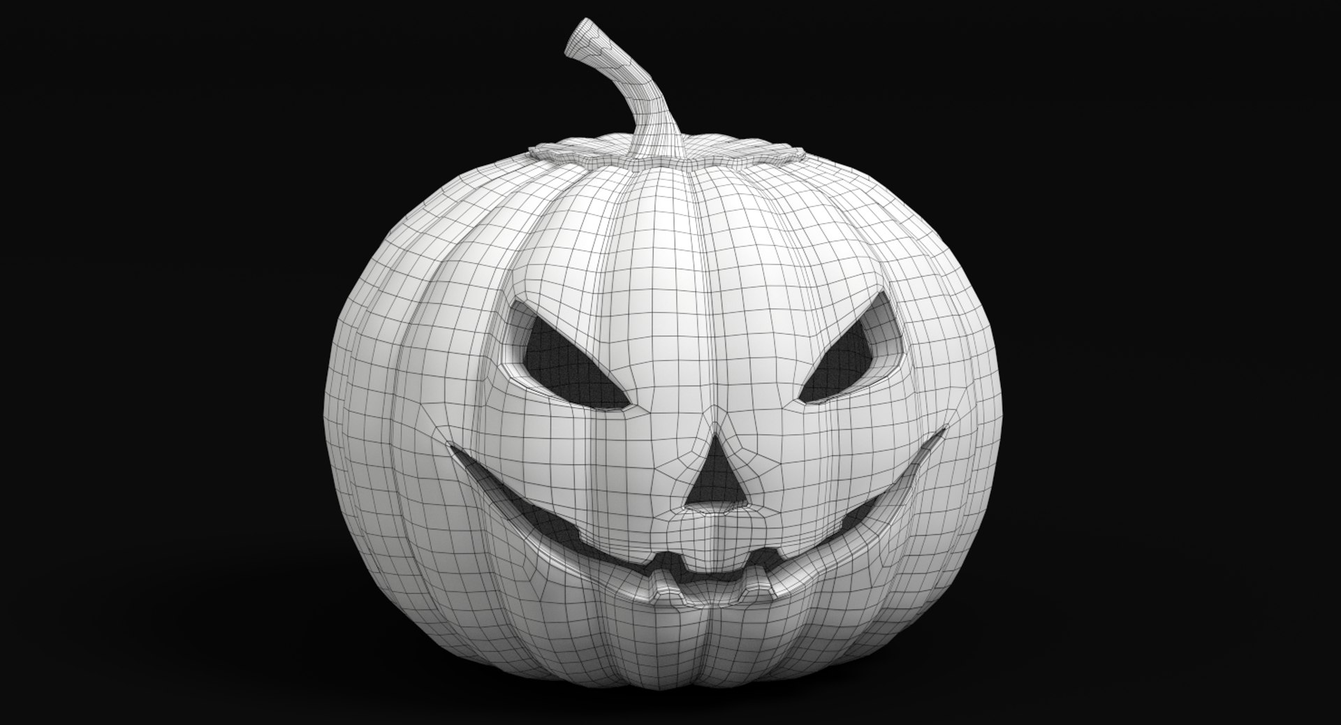 3d halloween jack-o-lantern pumpkins model