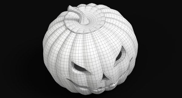 3d halloween jack-o-lantern pumpkins model