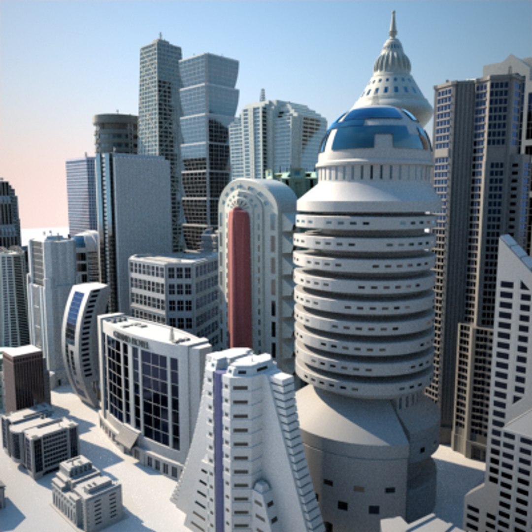 Buildings Skyscrapers Collections 3d Model