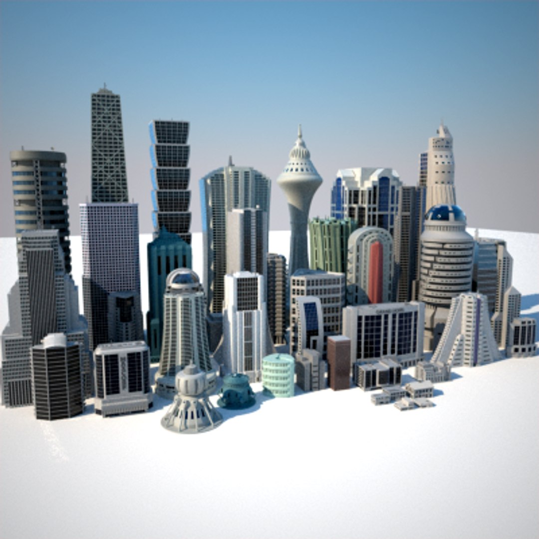 Buildings Skyscrapers Collections 3d Model
