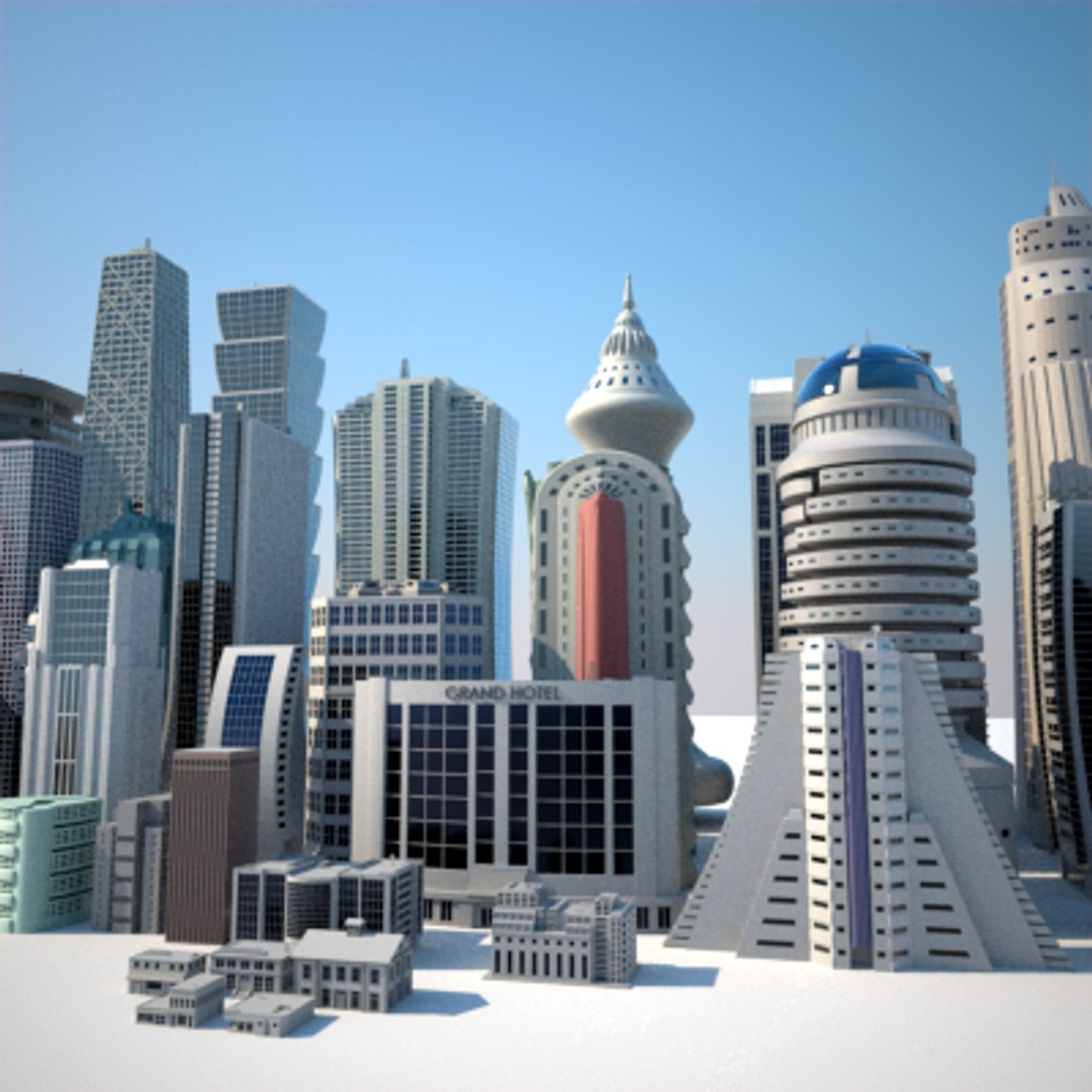 Buildings Skyscrapers Collections 3d Model