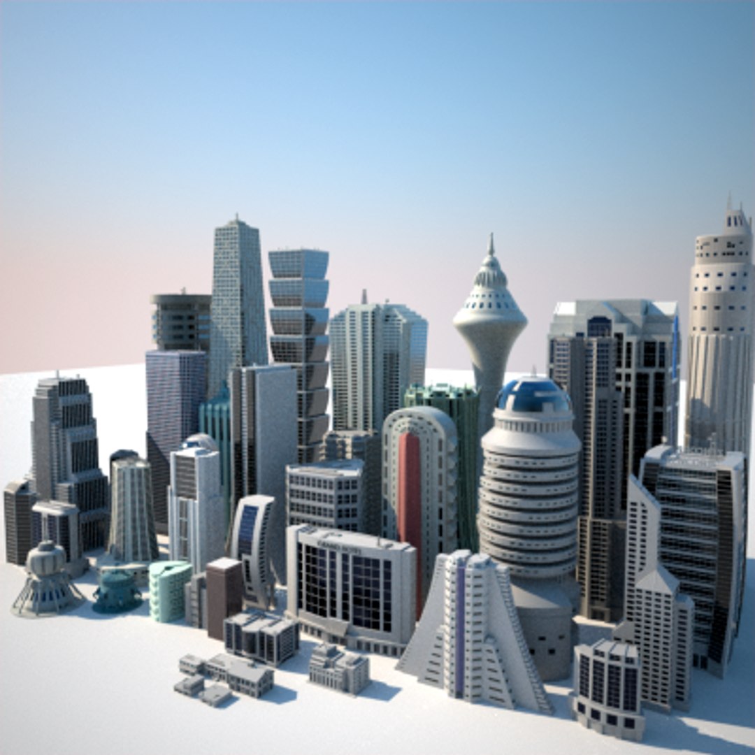 Buildings Skyscrapers Collections 3d Model