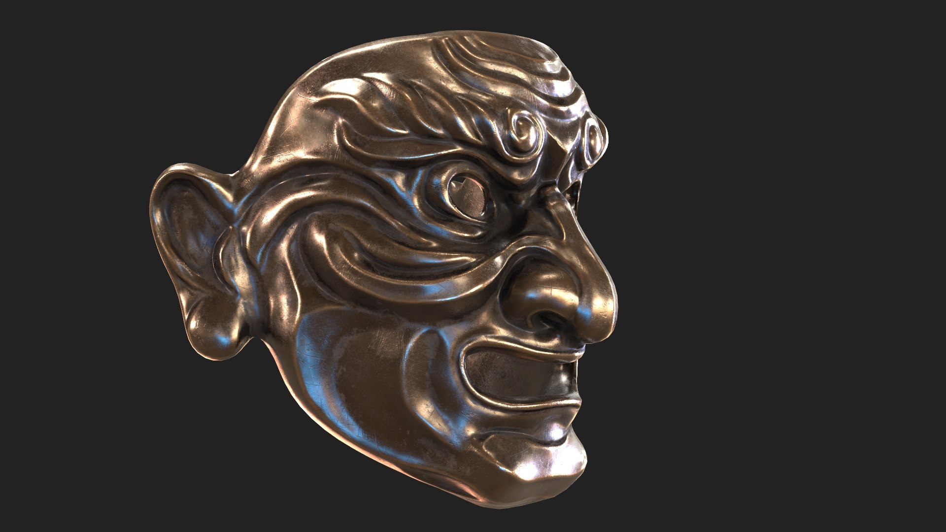 Samurai Mask 3D Model - TurboSquid 2211153