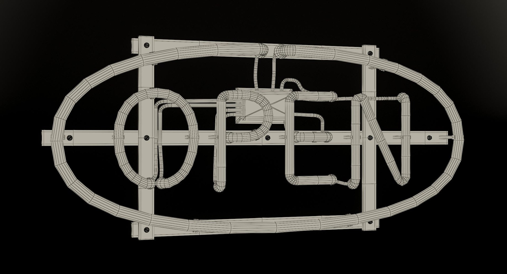 Neon Open Sign 3D Model - TurboSquid 1410938