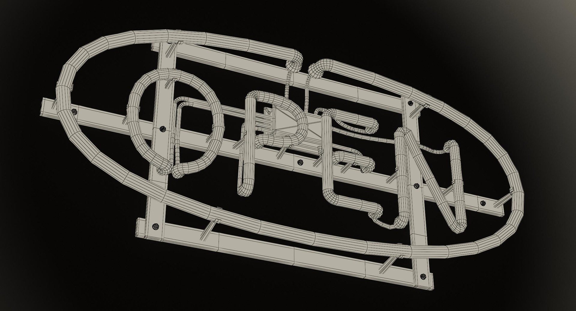 Neon Open Sign 3D Model - TurboSquid 1410938
