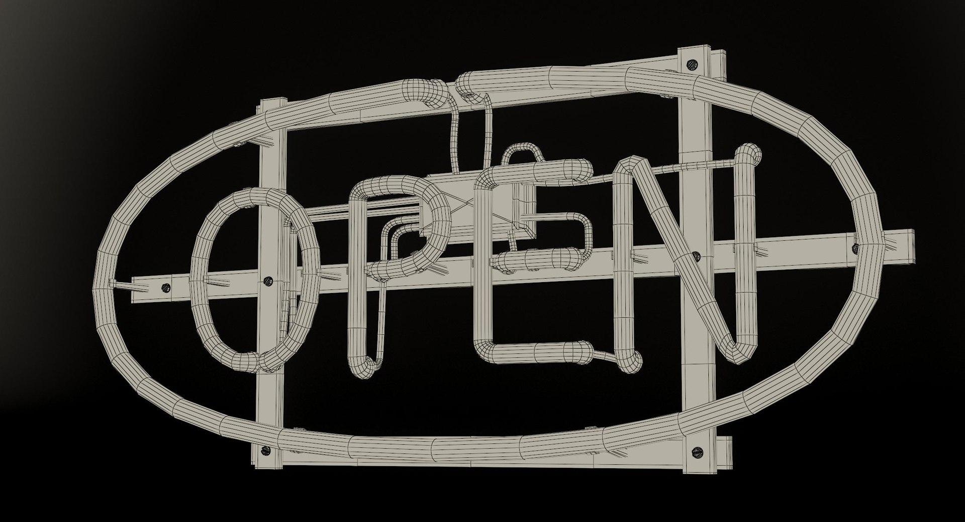 Neon Open Sign 3D Model - TurboSquid 1410938