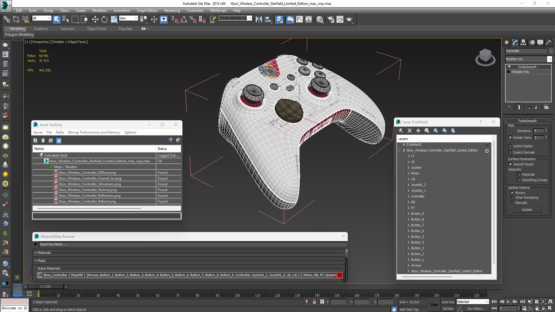 3D Xbox Wireless Controller Starfield Limited Edition - TurboSquid 2131571